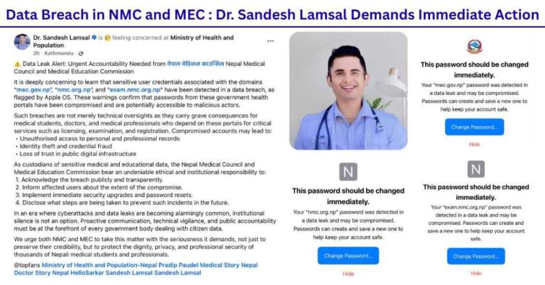 Data Breach in NMC and MEC : Dr. Sandesh Lamsal Demands Immediate ...