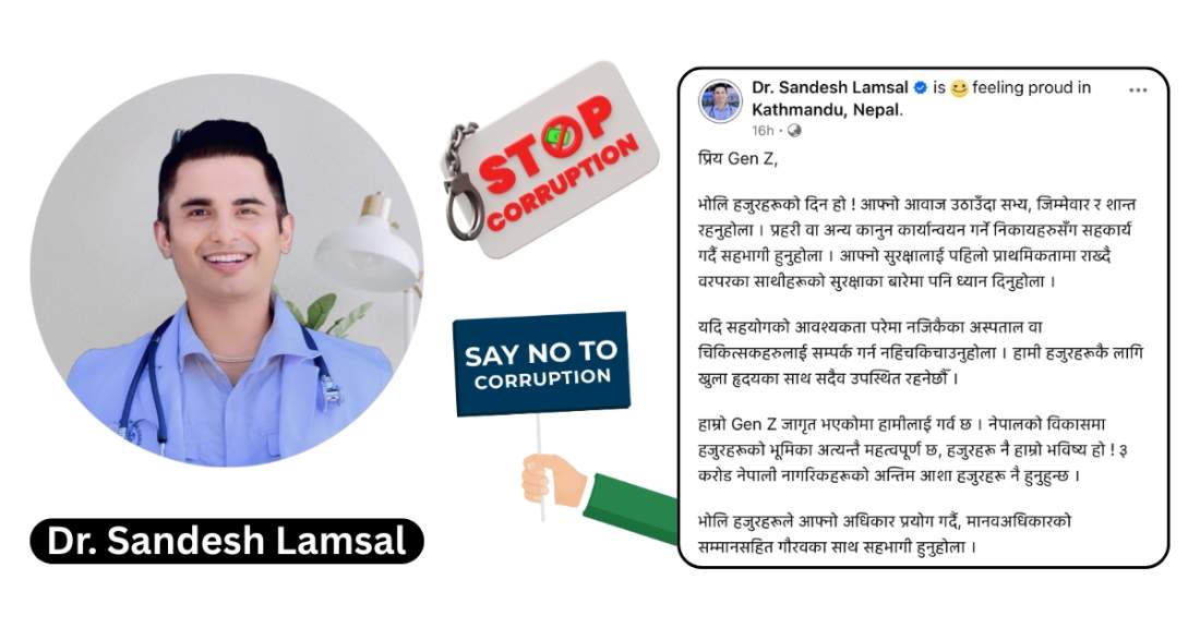 Dr.Sandesh Lamsal Supports Nepal’s Gen Z Protest,Urging Safety and ...